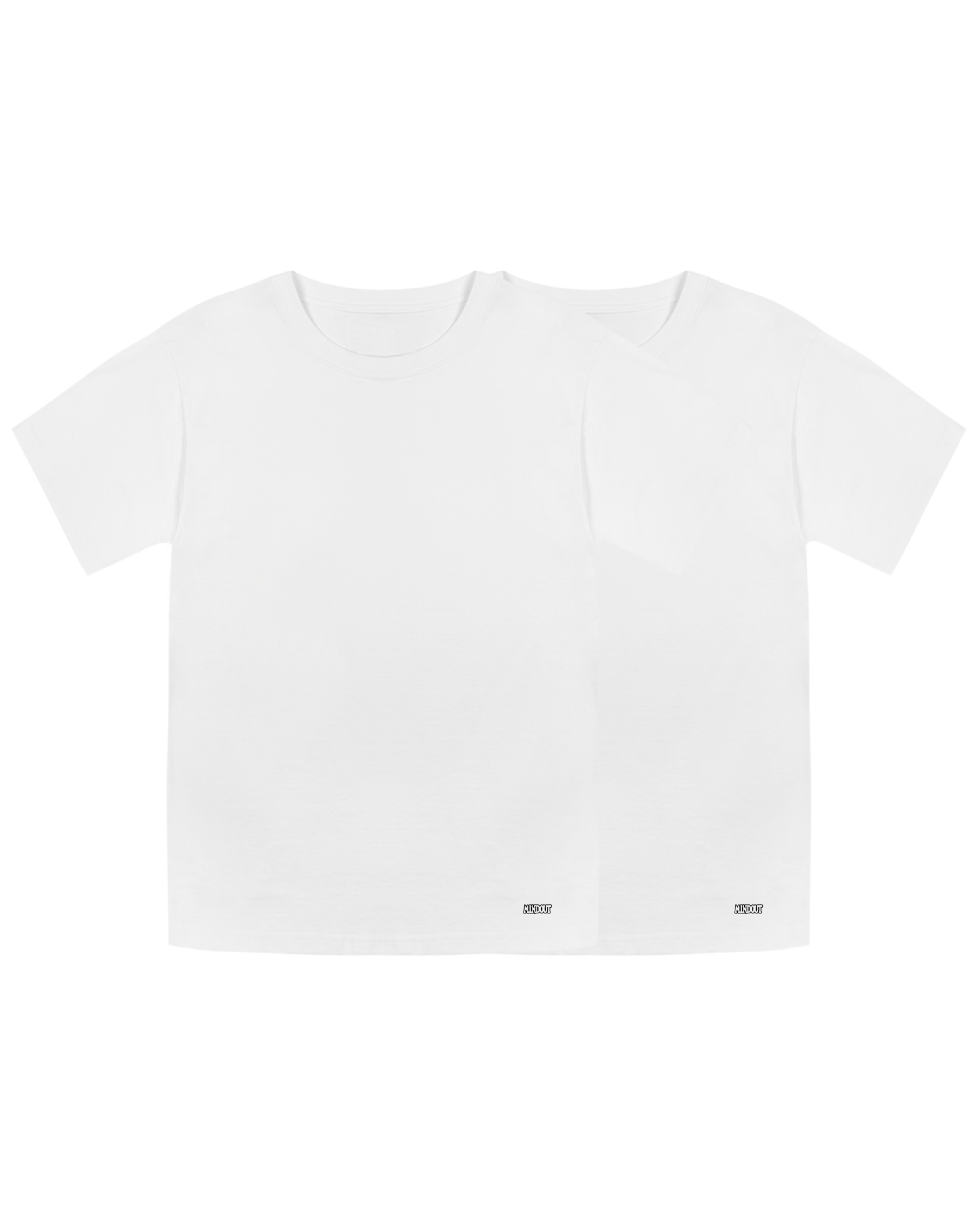 2 PACK BASIC T-SHIRT REGULAR (WHITE) - Mindout 2 PACK BASIC T-SHIRT REGULAR (WHITE) - Mindout